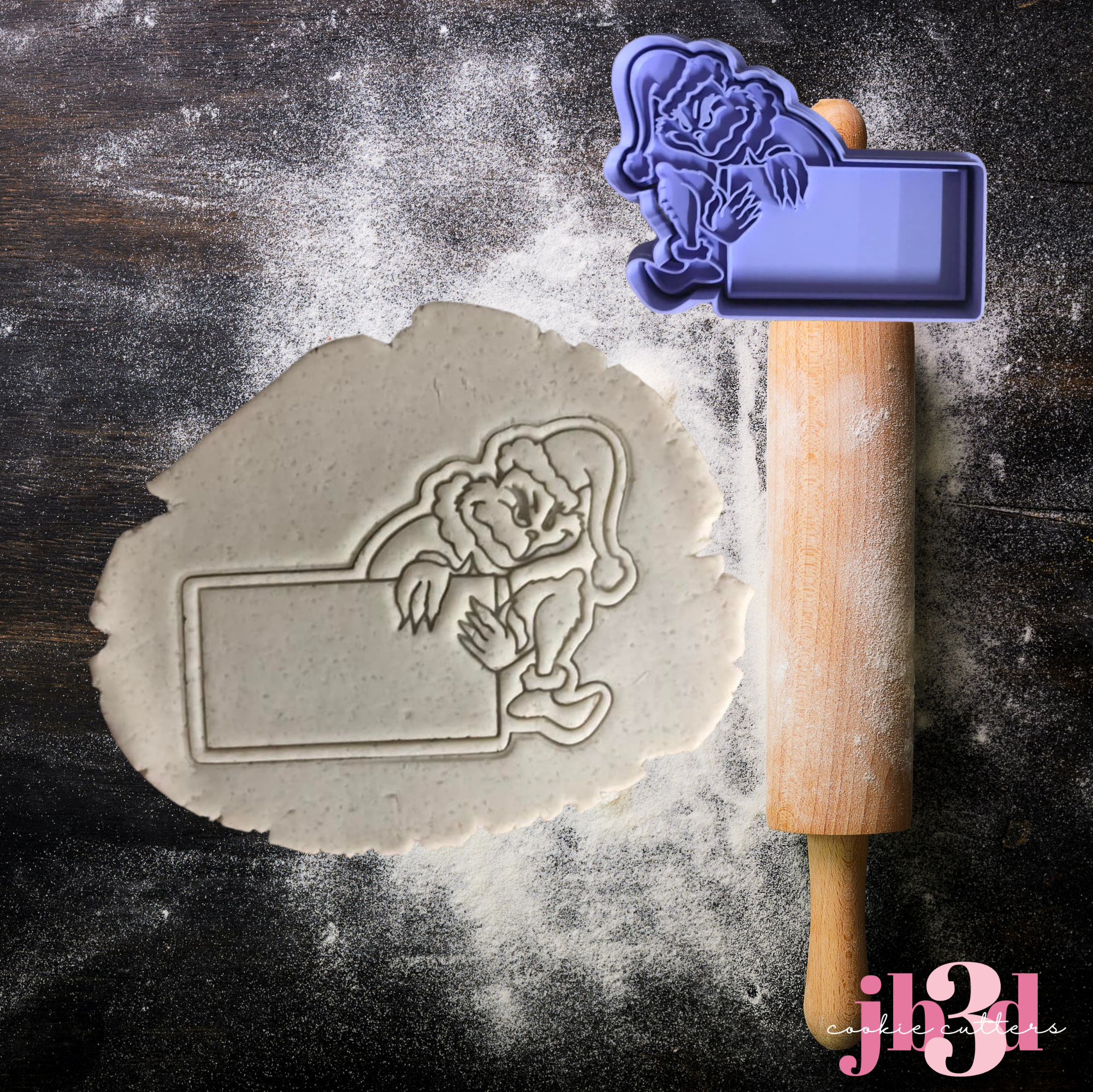 Customizable Grinch Sign - Cutter & Embosser Stamp – jb3dcookiecutters
