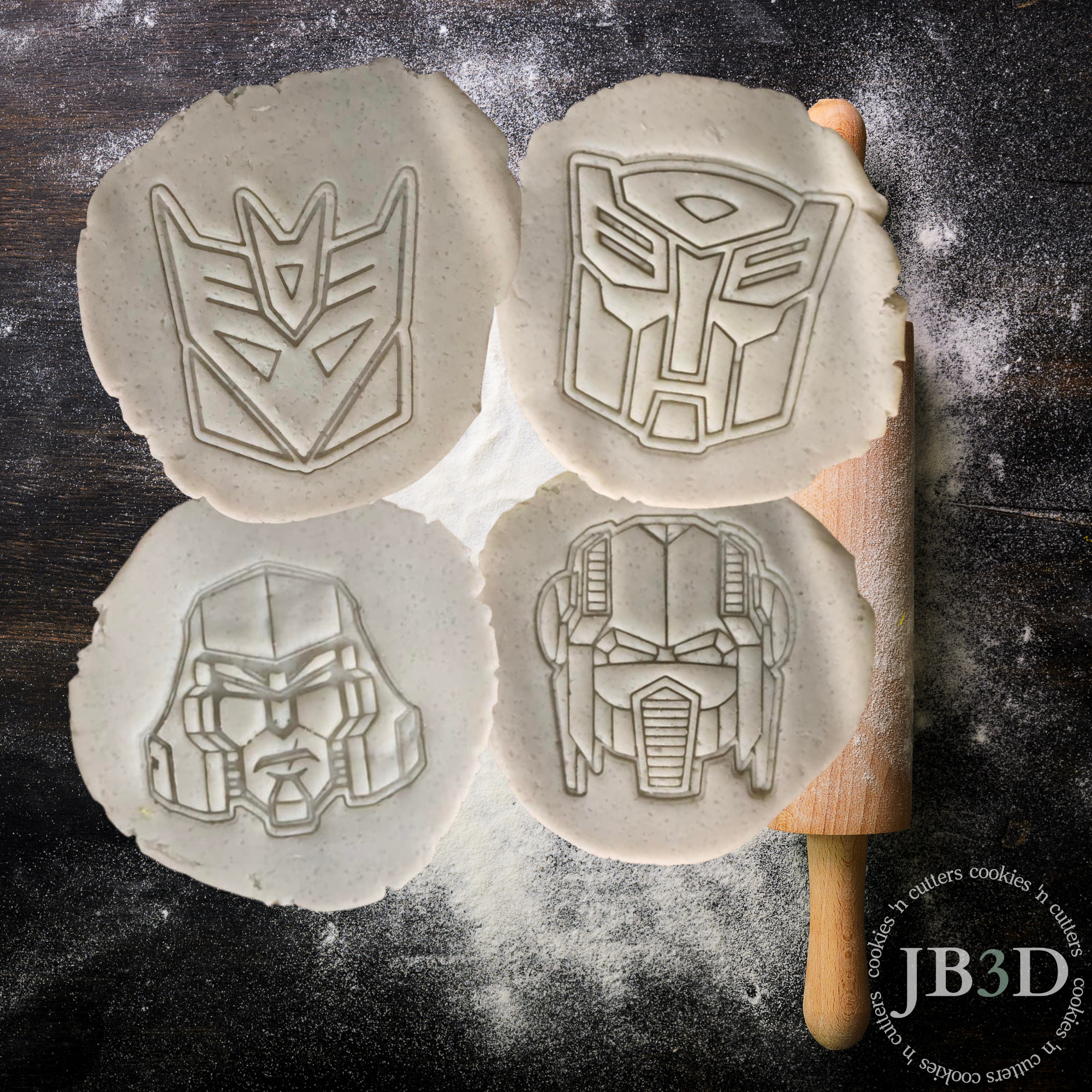Transformers - 4 Cutters & Embossers – jb3dcookiecutters