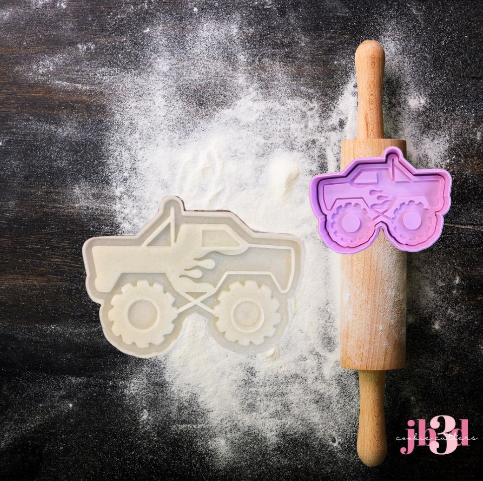 Monster Truck - 5 Sizes Cutters & Debossers – jb3dcookiecutters