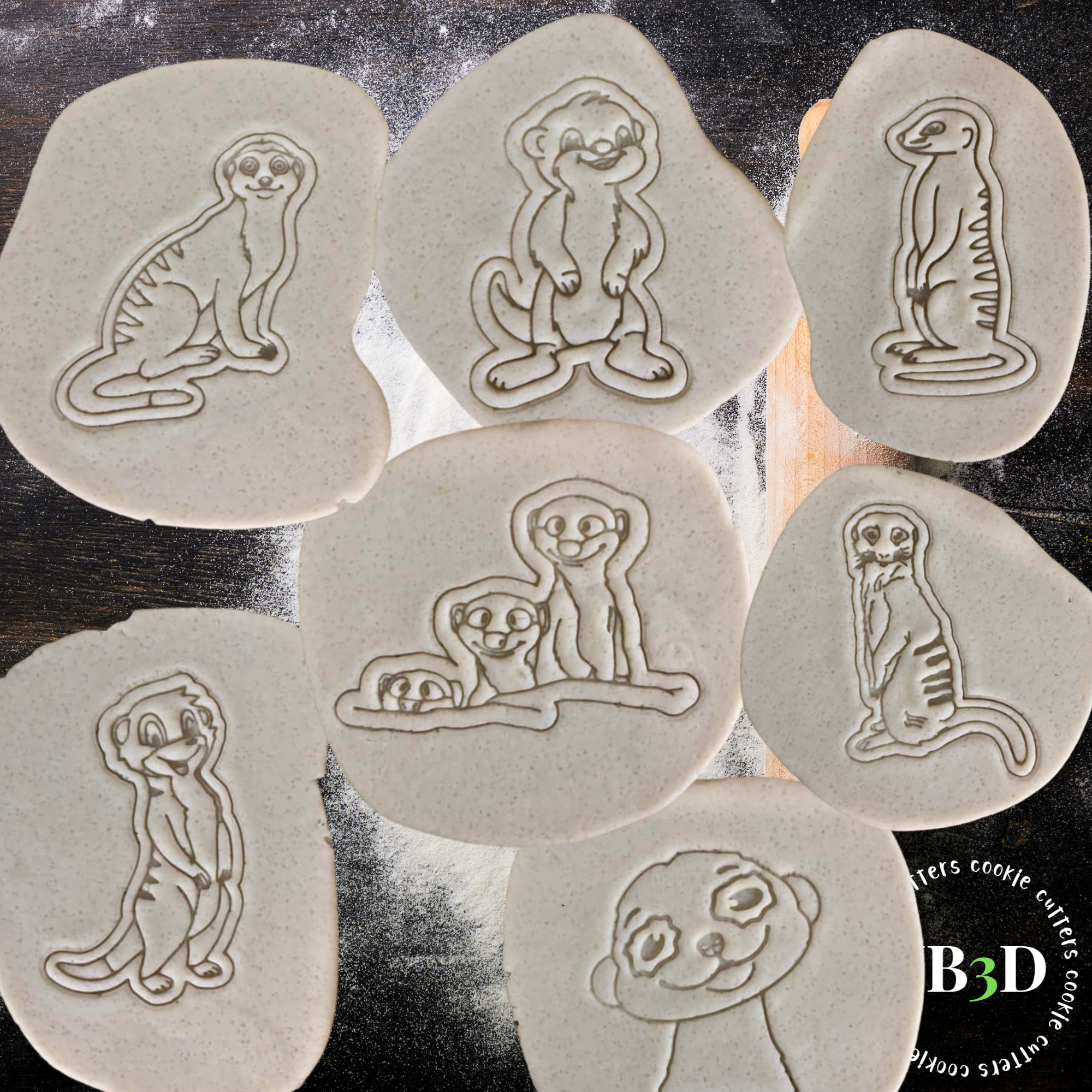 MEERKATS - Cutters/Embossers – jb3dcookiecutters