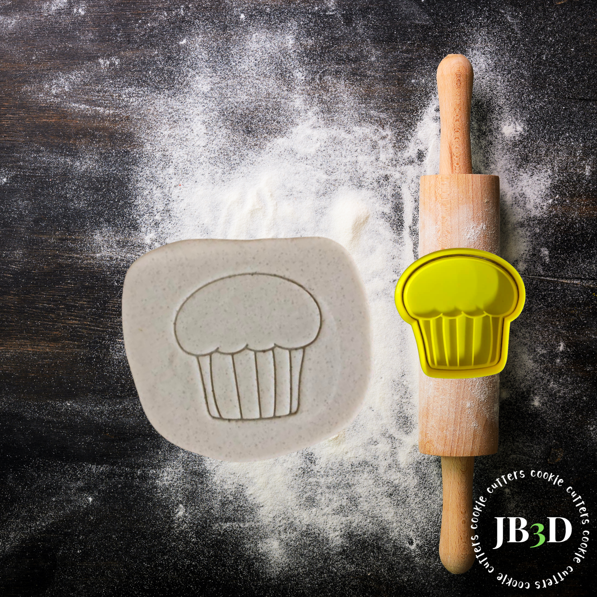 MUFFIN - Cutter/Embosser – jb3dcookiecutters
