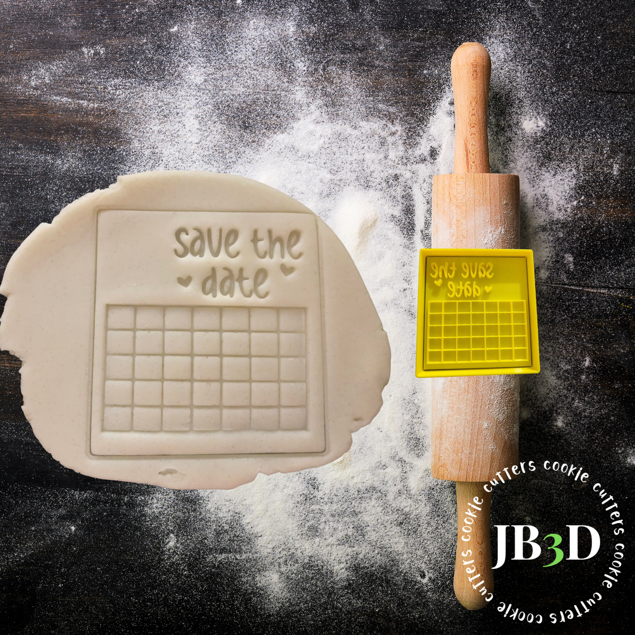 Save the date CALENDAR CUTTER and Embosser – jb3dcookiecutters